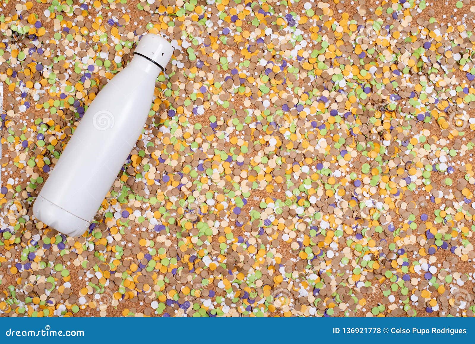 Background of Confetti with Elements Related To the Carnival and Summer ...