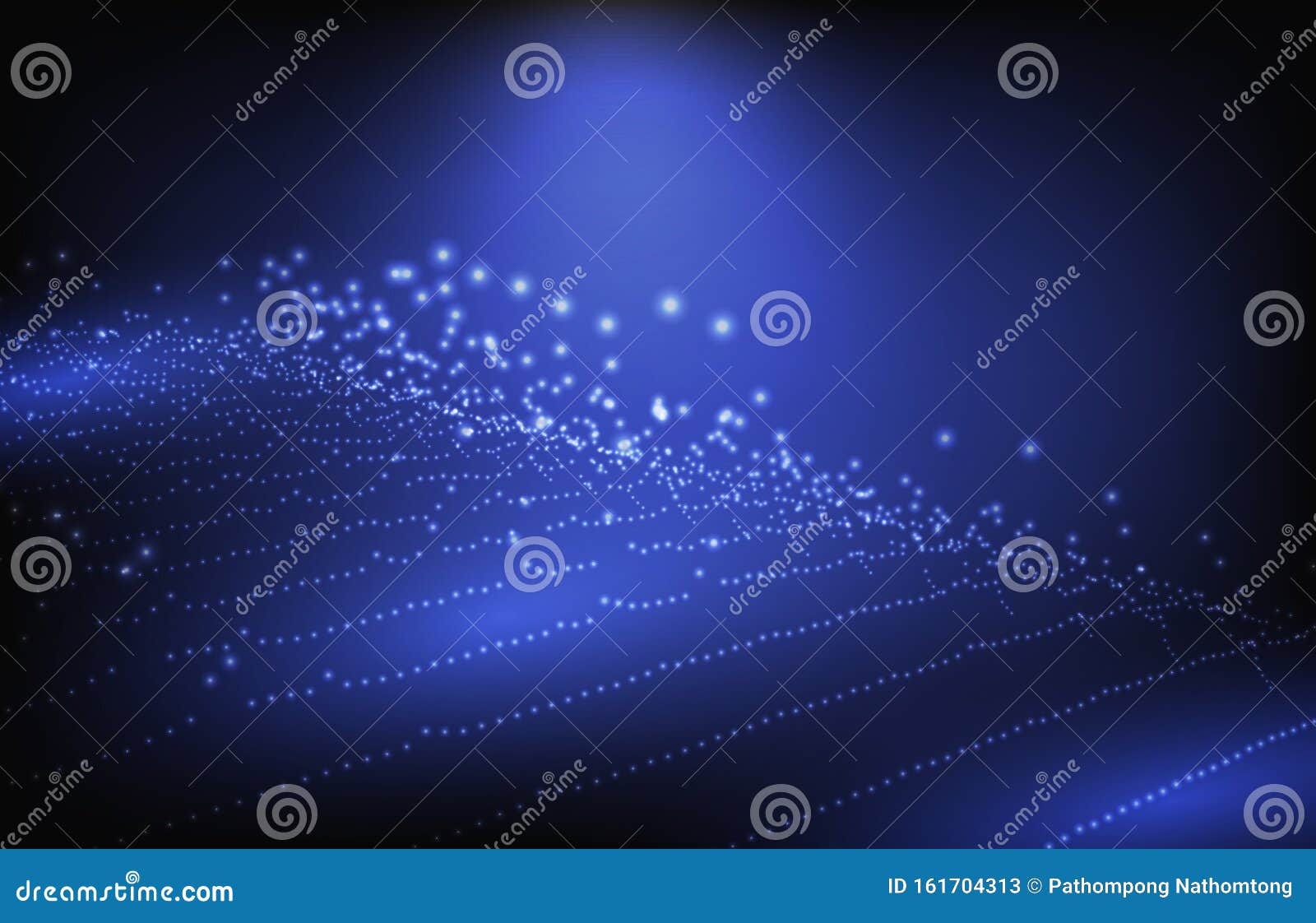Background of Connection Dot Line Flow on Blue Background Stock Vector ...