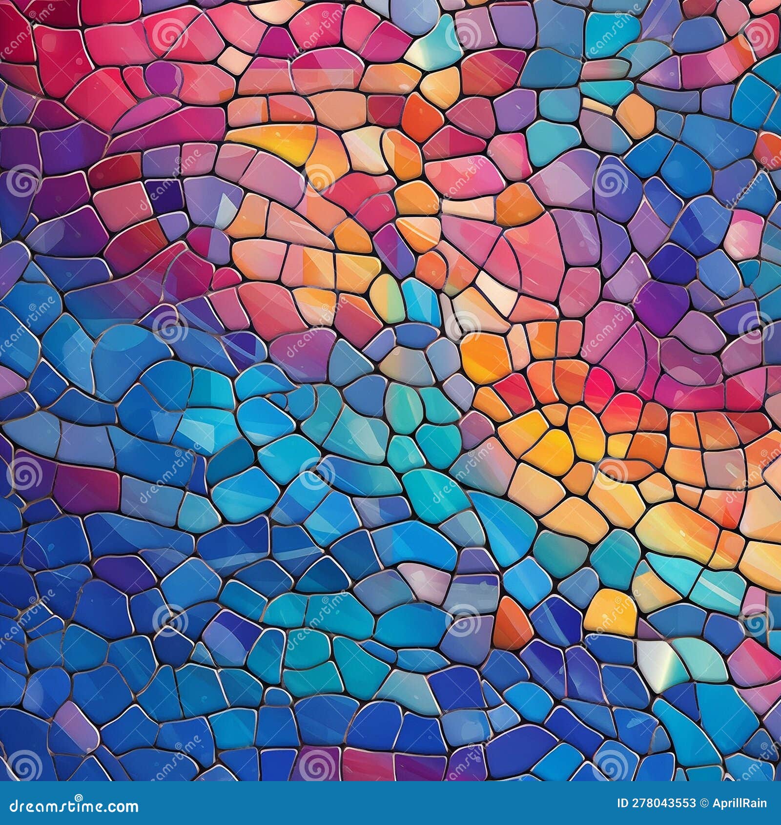 Background Consisting of Bright Mosaics Stock Illustration ...