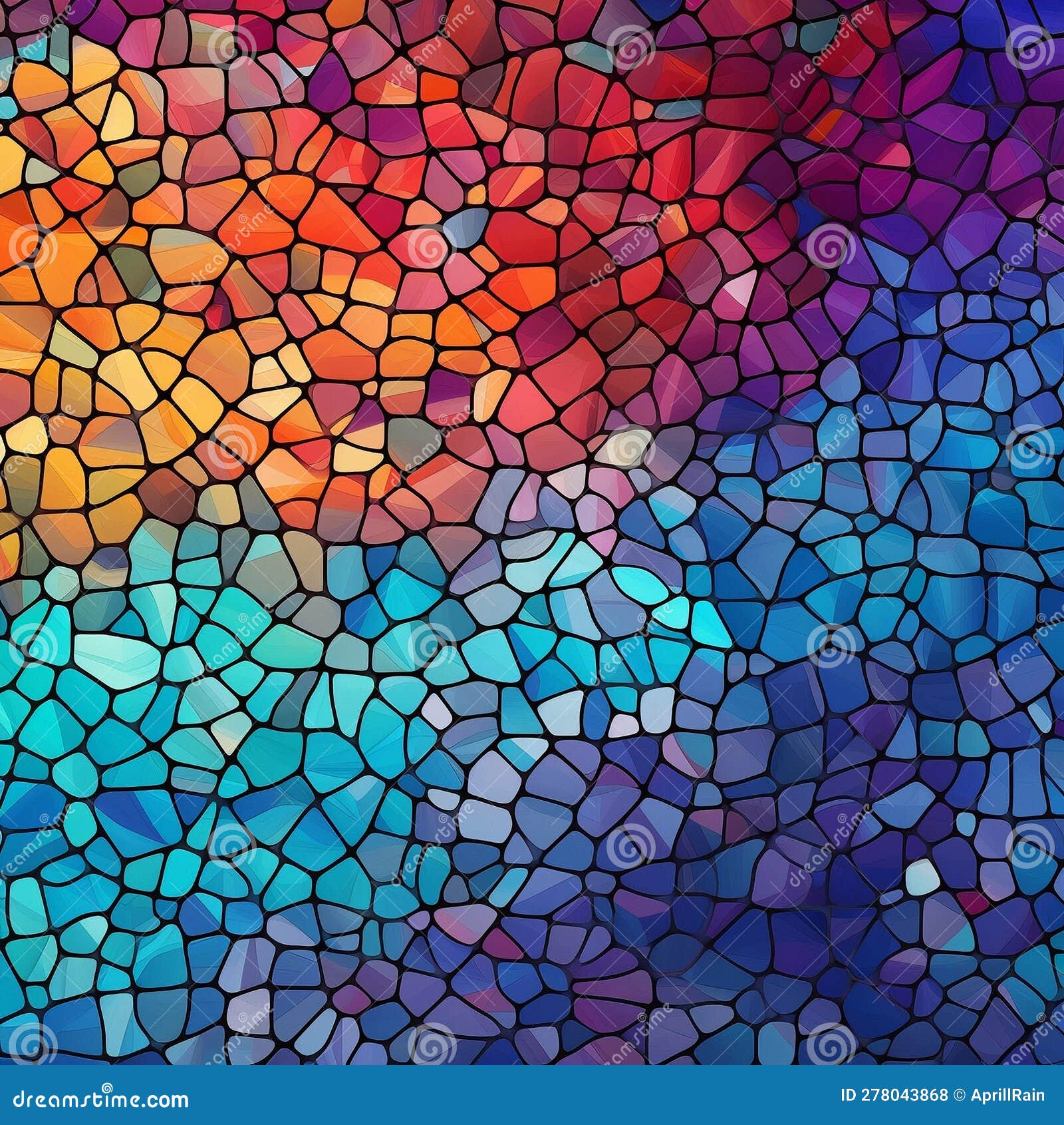 Background Consisting of Bright Mosaics Stock Illustration ...