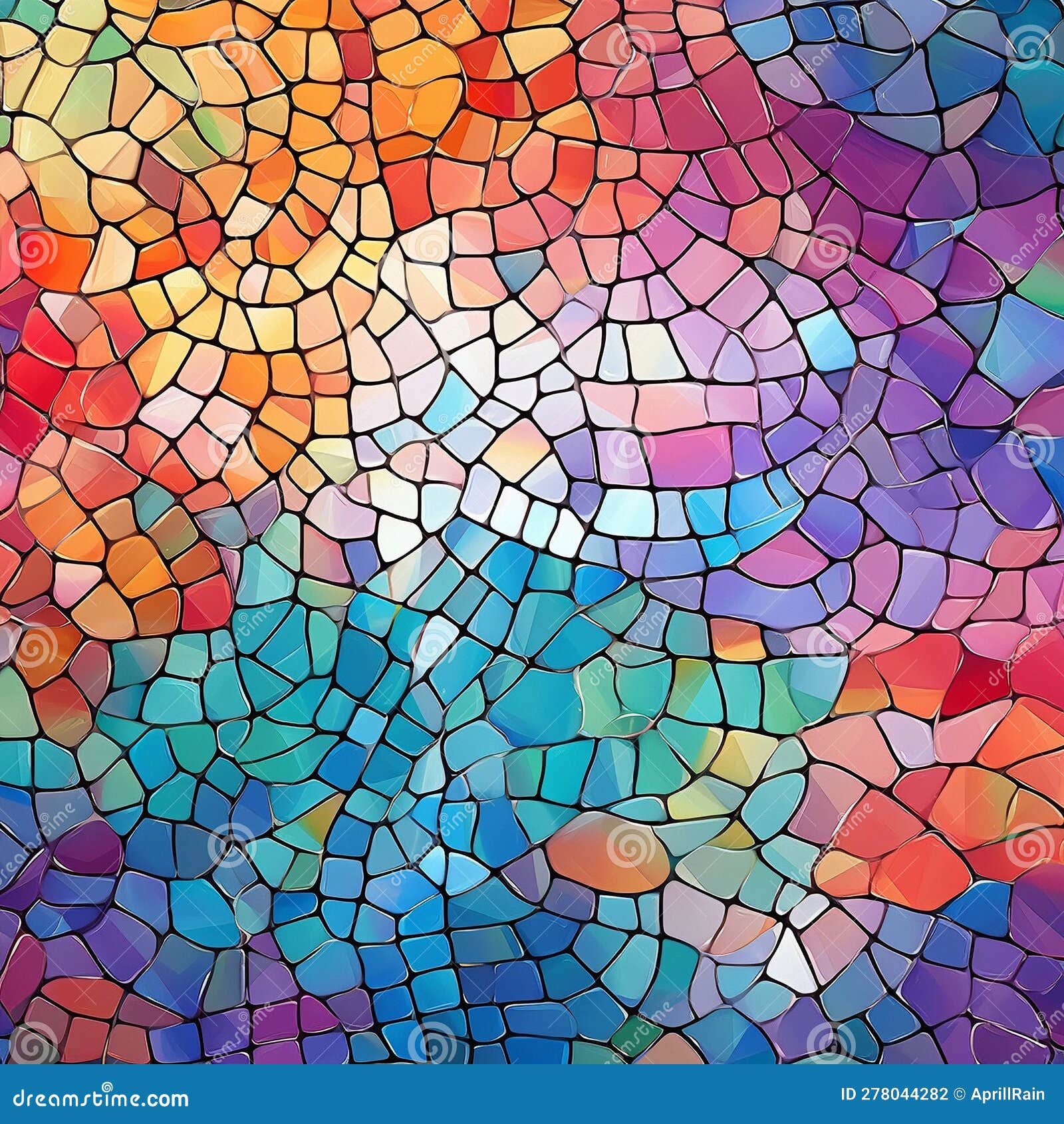 Background Consisting of Bright Mosaics Stock Illustration ...