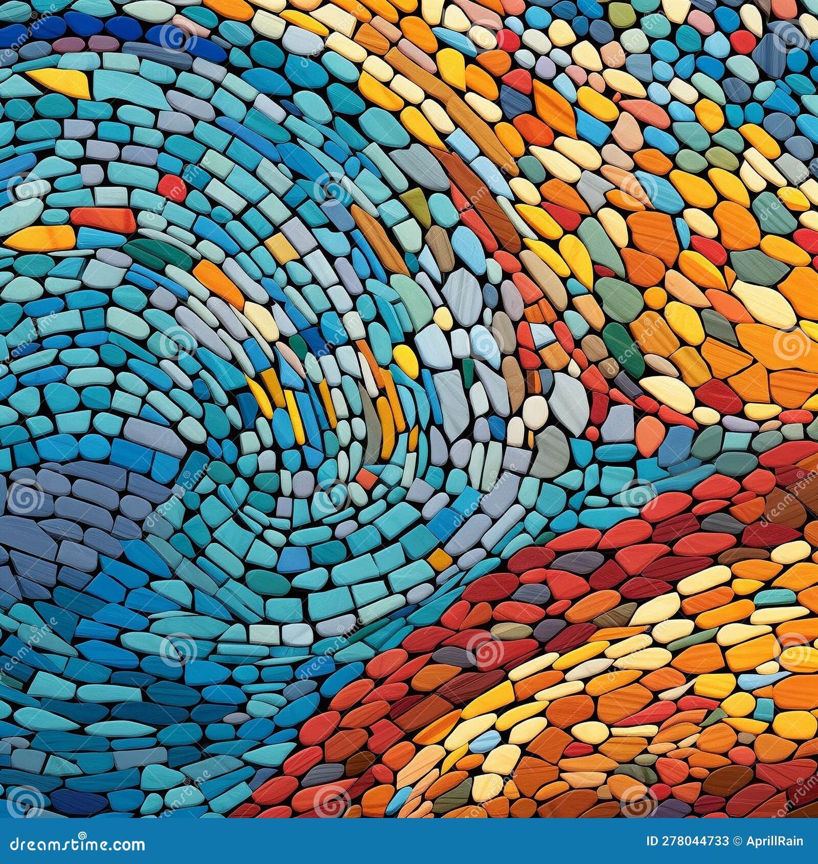 Background Consisting of Bright Mosaics Stock Illustration ...