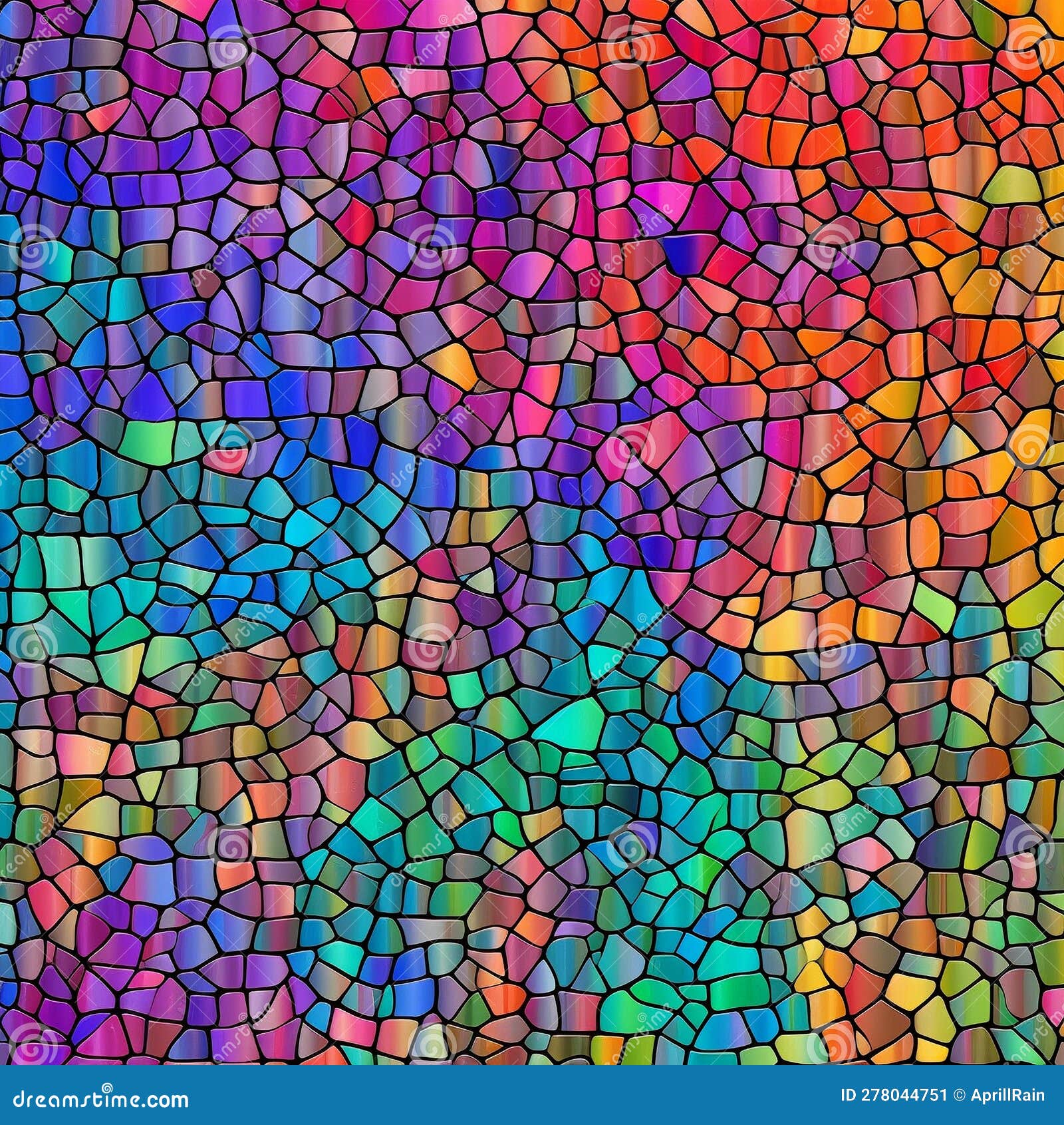 Background Consisting of Bright Mosaics Stock Illustration ...