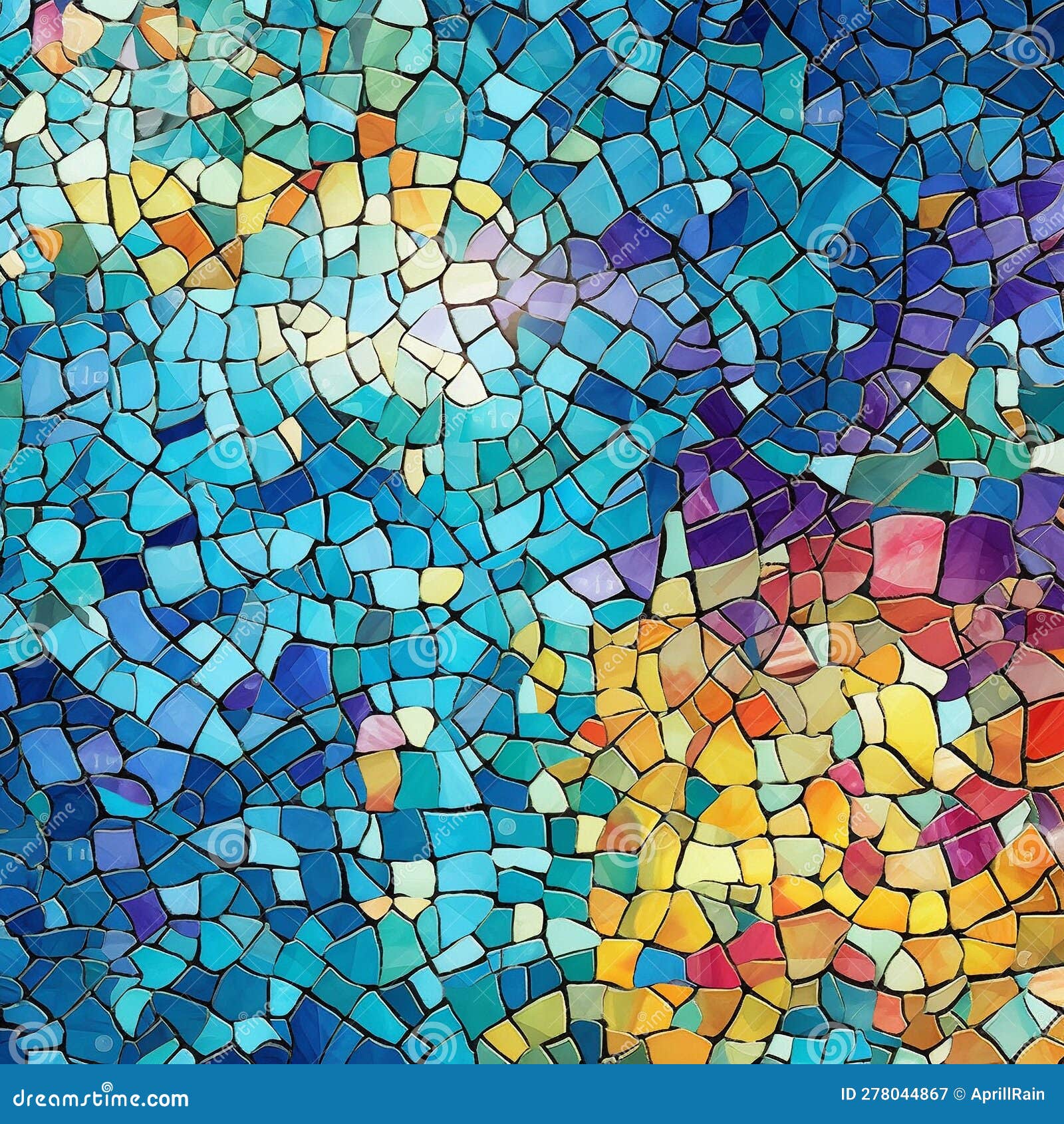 Background Consisting of Bright Mosaics Stock Illustration ...