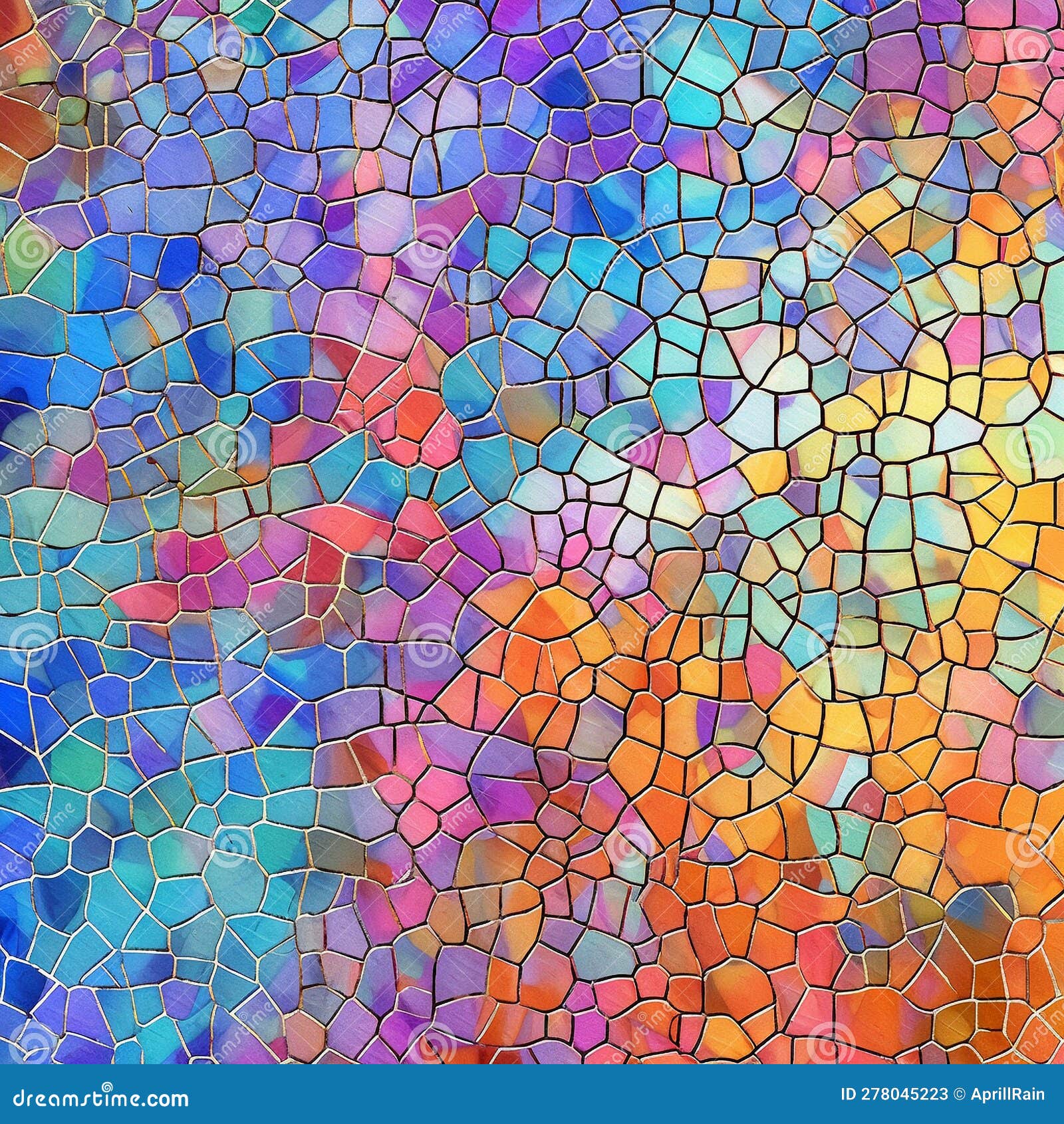 Background Consisting of Bright Mosaics Stock Illustration ...