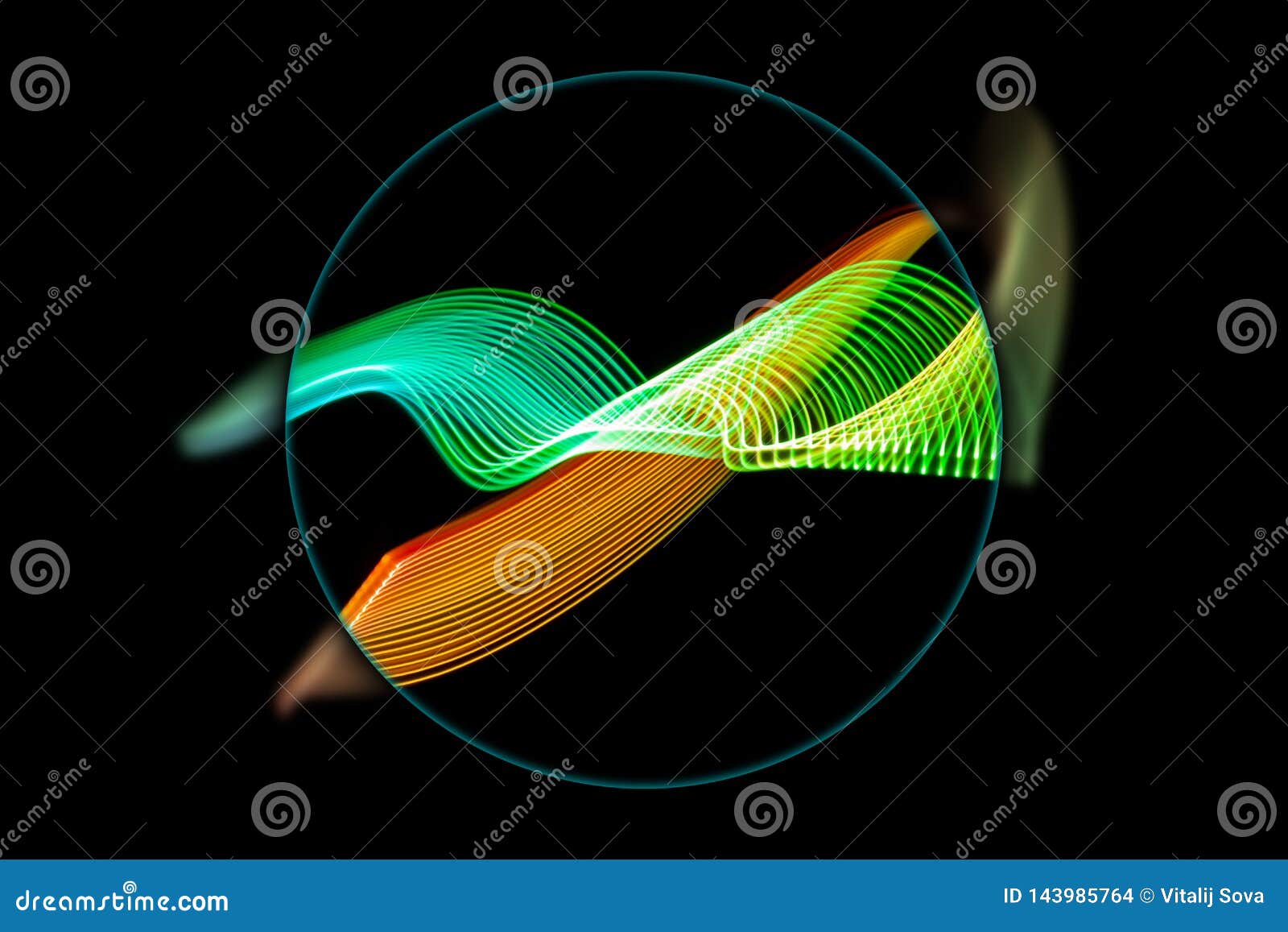 Colorful NeonÂ Spiral Lines. Stock Illustration - Illustration of ...