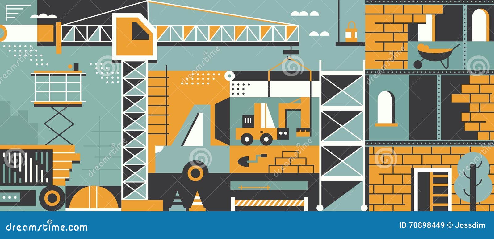 Background Construction Design Stock Vector - Illustration of house ...