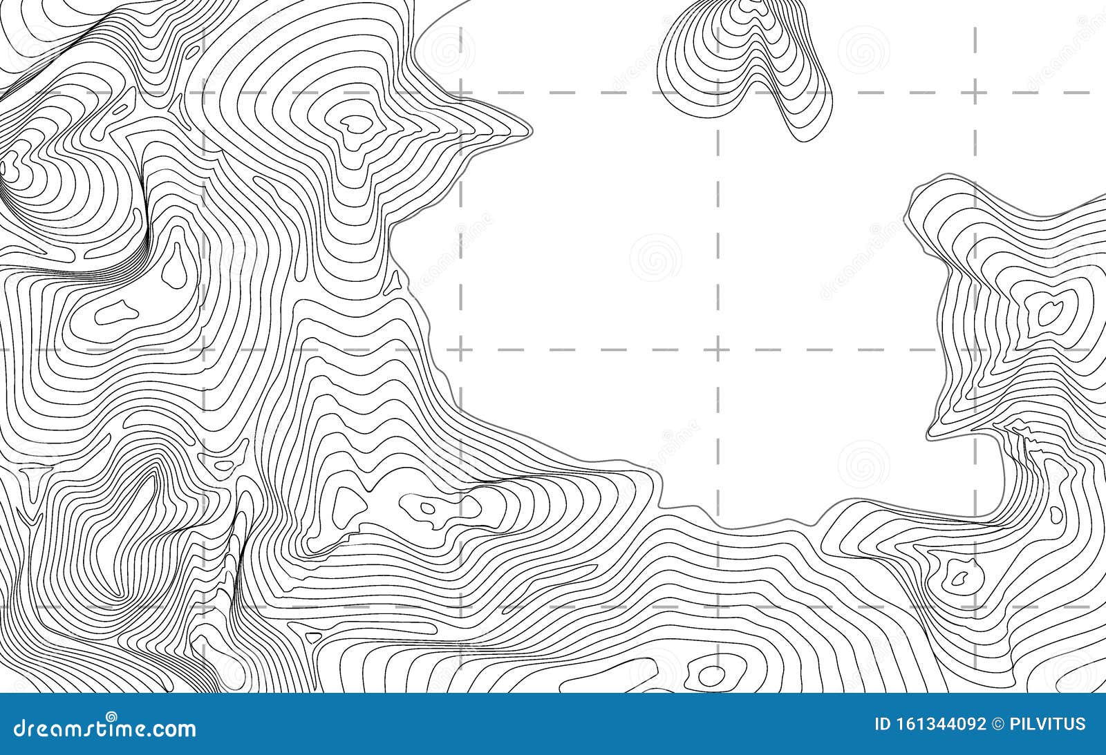 Background Contour Topography Map. Abstract Geographic Grid Stock ...