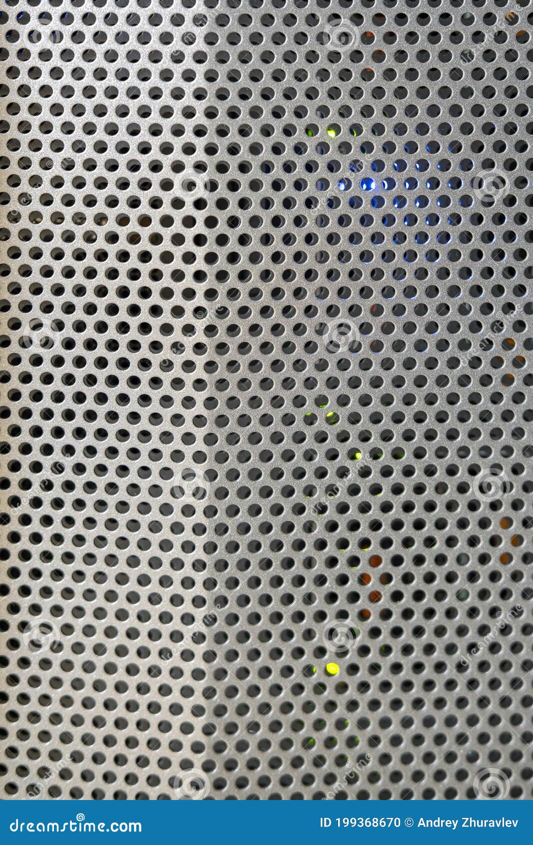 Background of a Convex Metal Surface with Round Lattice Holes Stock ...