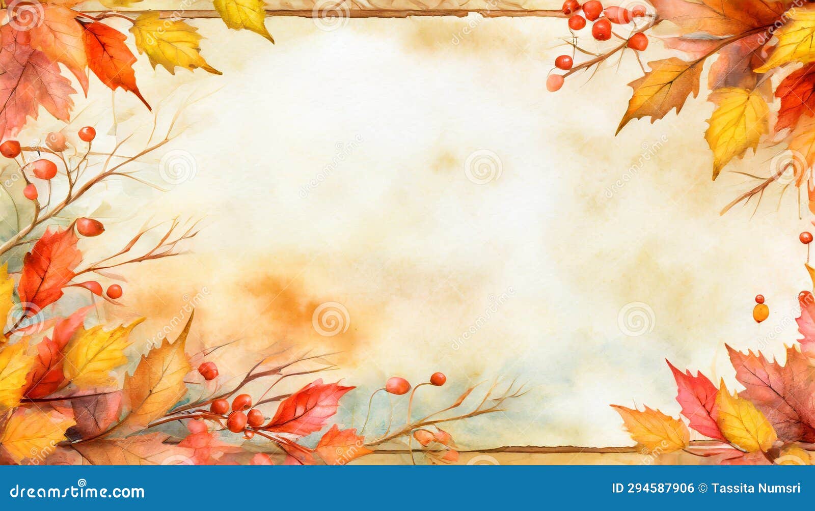 Background with Copy Space, Ancient Parchment Paper, with a Frame of ...