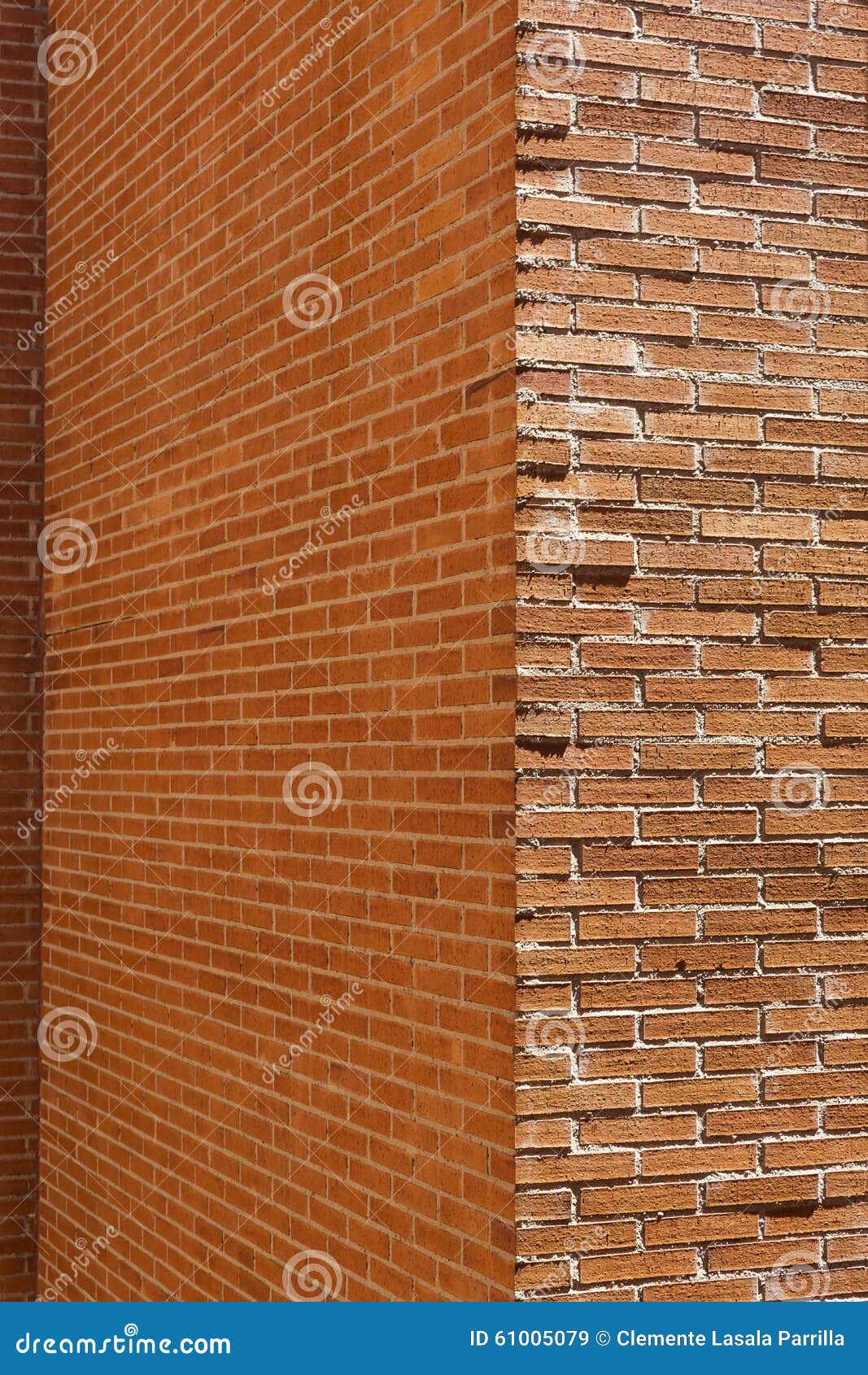 Background of a Corner of a Brick Wall Texture Stock Image - Image of ...