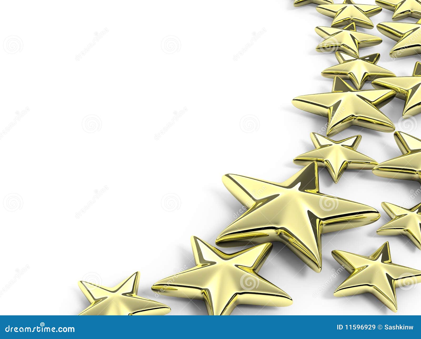 Background with Corner of Golden Stars Stock Illustration ...
