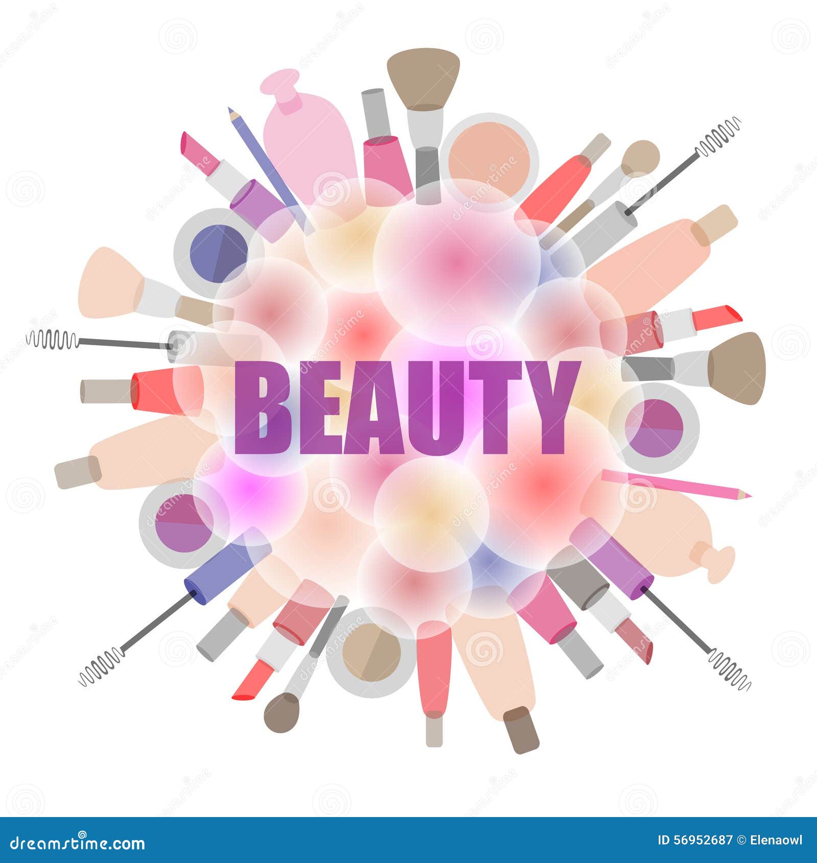 Background with Cosmetics and Beauty Products. Stock Vector ...