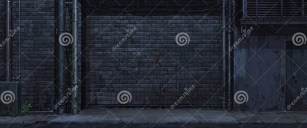 Background Covered with Alleyway, 2D Front View, Game Backdrop and ...