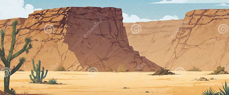 Background Covered with Desert, 2D Front View, Game Backdrop and ...