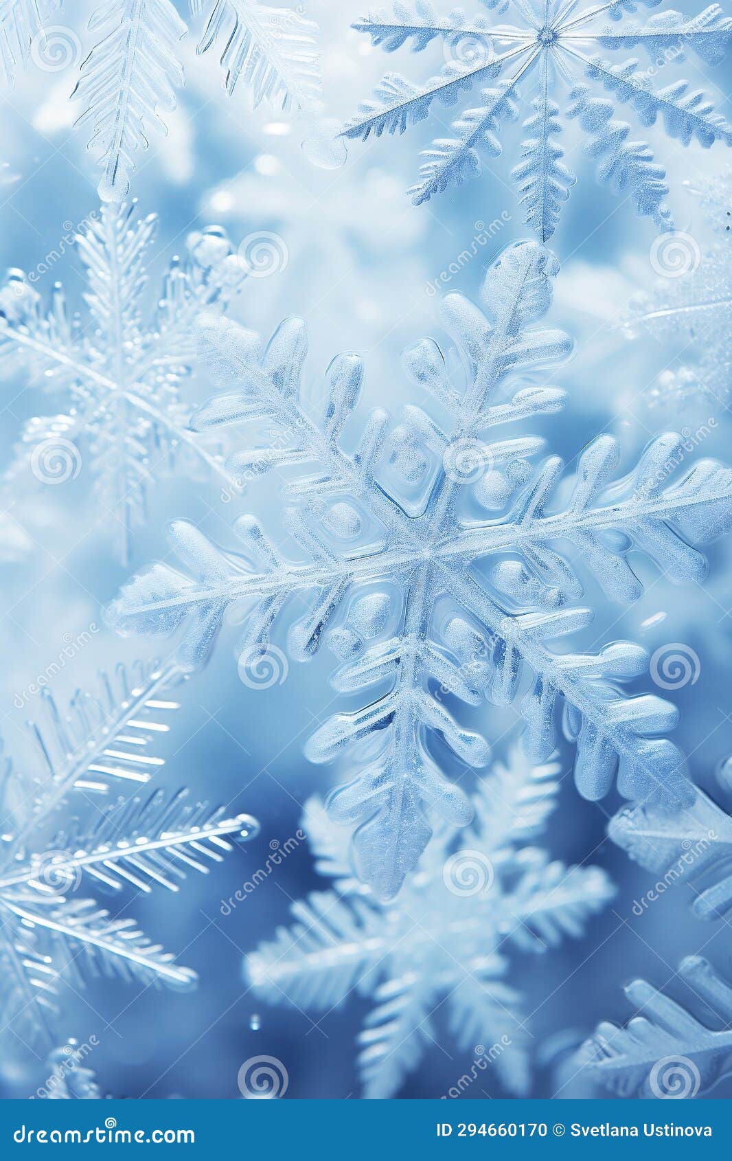 Background Covered in Snowflakes and Frost Patterns Stock Illustration ...