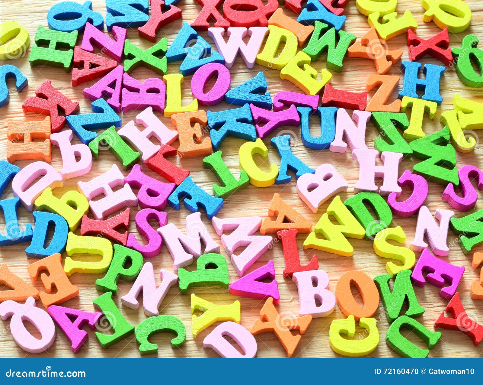 Background Created from Multi-colored Wooden Letters Stock Photo ...