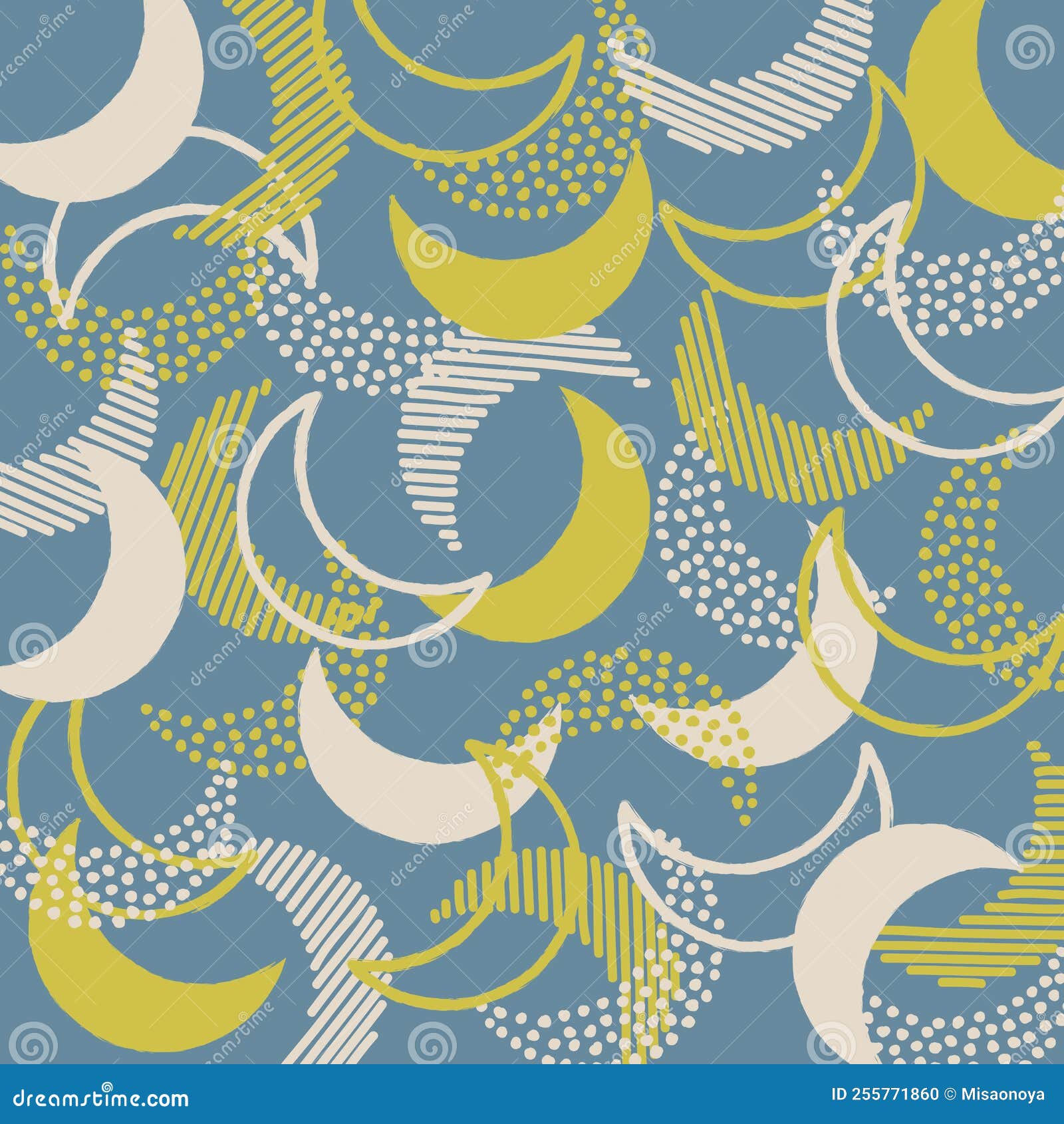 Background of Crescent Moon Illustration Pattern Stock Vector ...