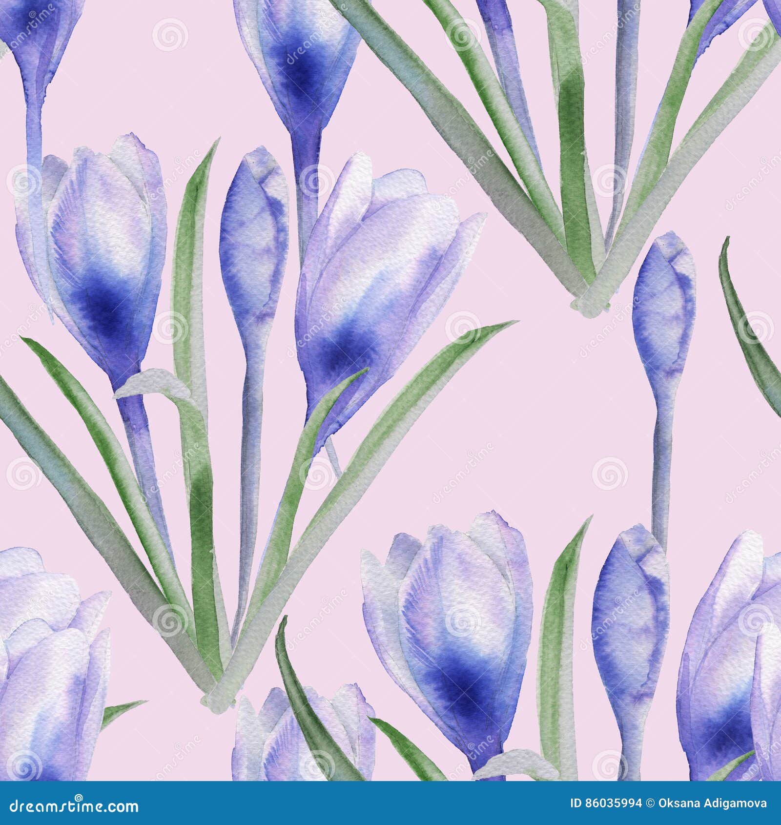 Background of Crocus. Seamless Pattern for a Fabric Stock Illustration ...