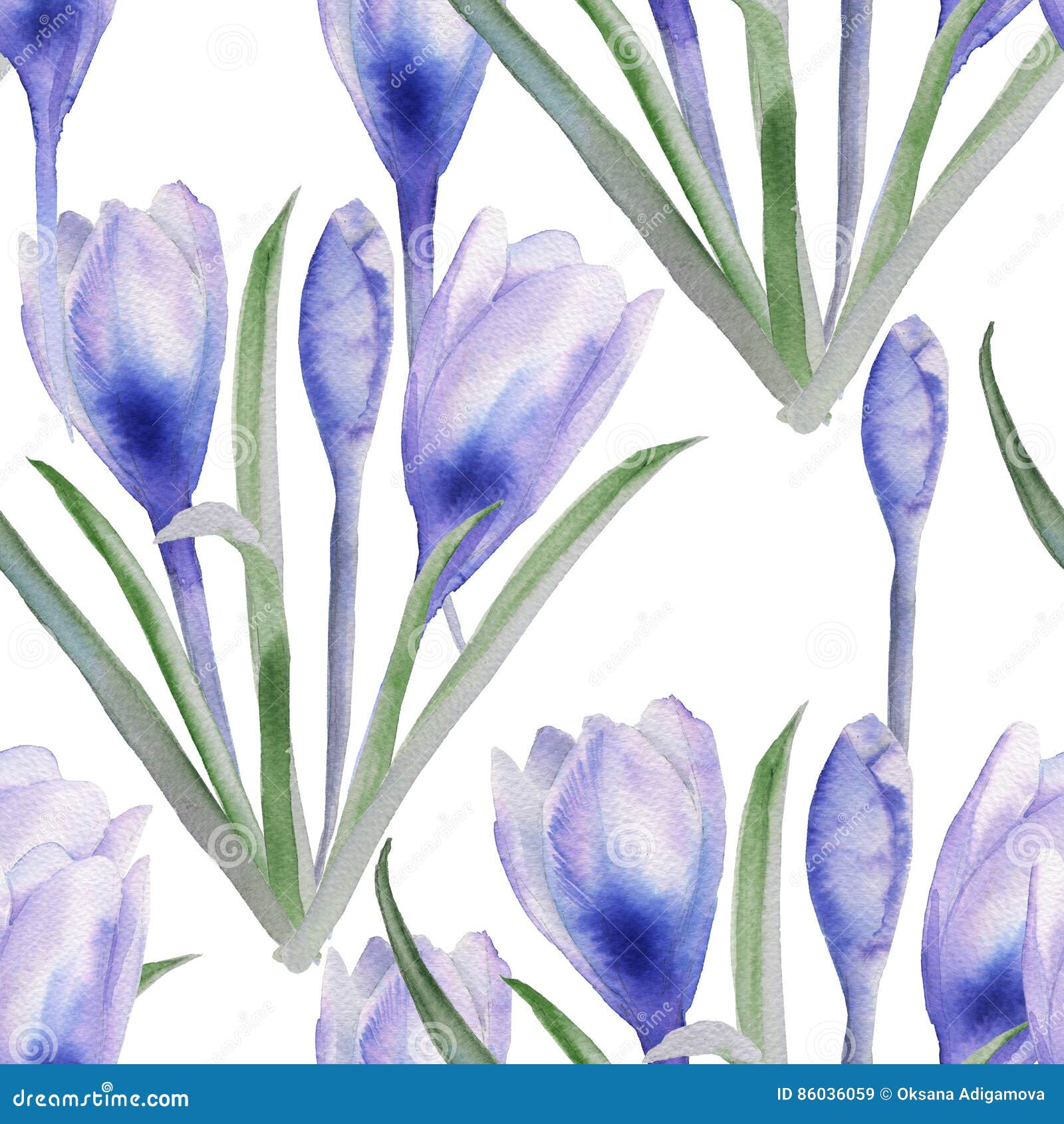 Background of Crocus. Seamless Pattern for a Fabric Stock Illustration ...