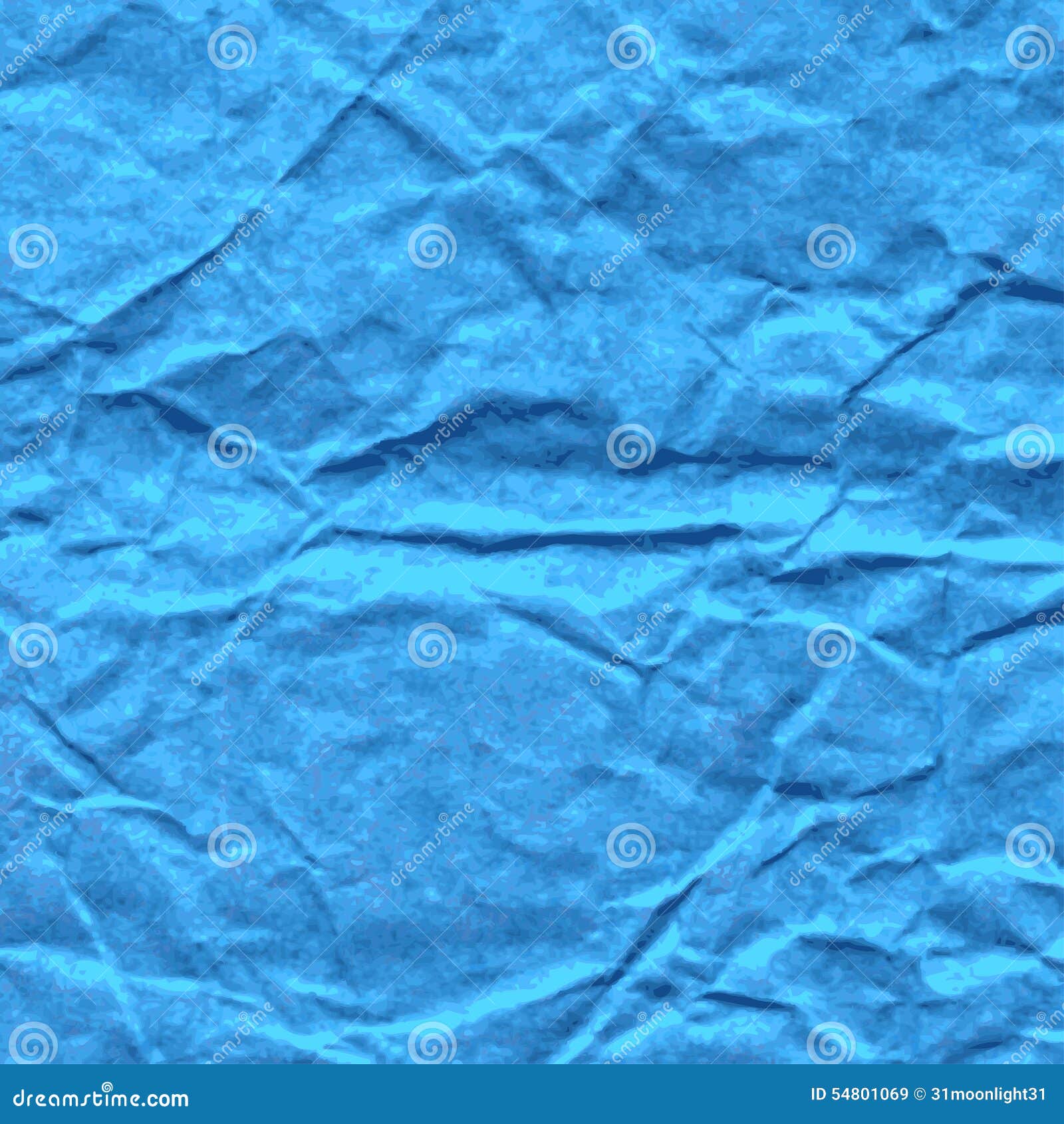 Background of Crumpled Paper in Blue Color Stock Vector - Illustration ...