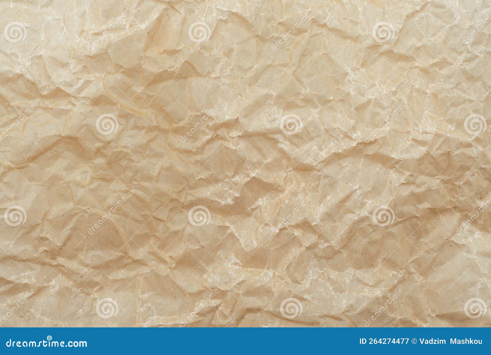 Background of Crumpled Parchment or Craft Paper in Brown Color Stock ...