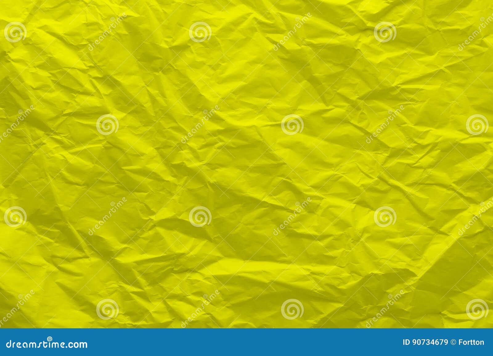 Background of Crumpled Yellow Paper Stock Image - Image of color ...