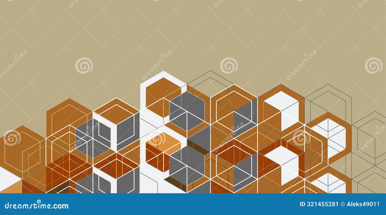 Background from Cubes and Lines. Linear Geometric Drawing. Abstraction ...