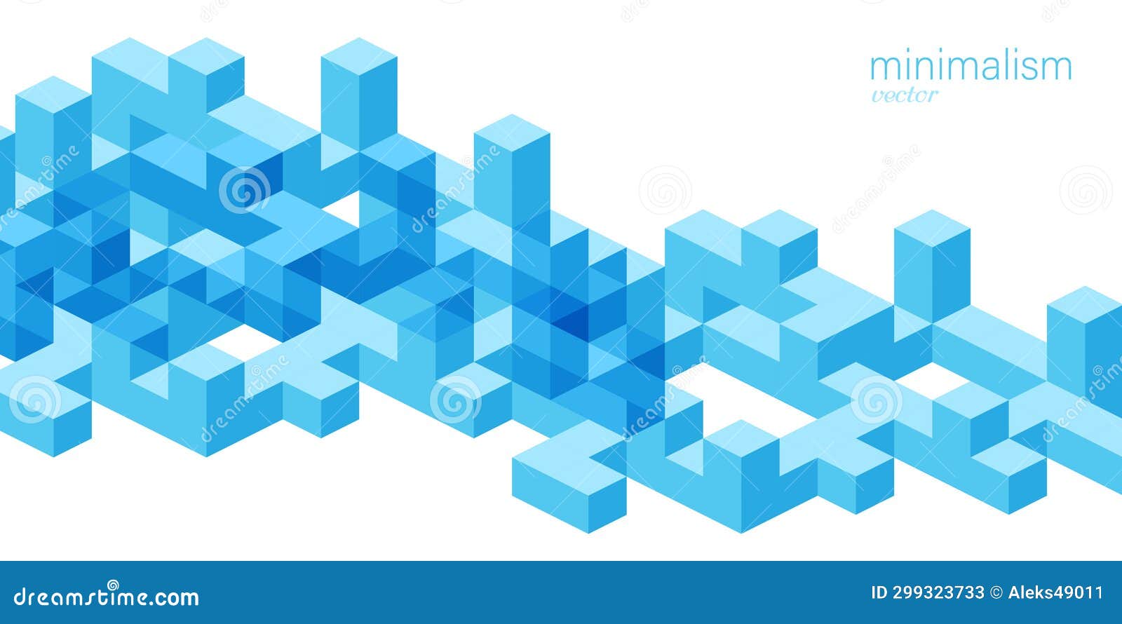 Background of Cubes and Squares.Isometric Abstraction.Geometric Lines ...