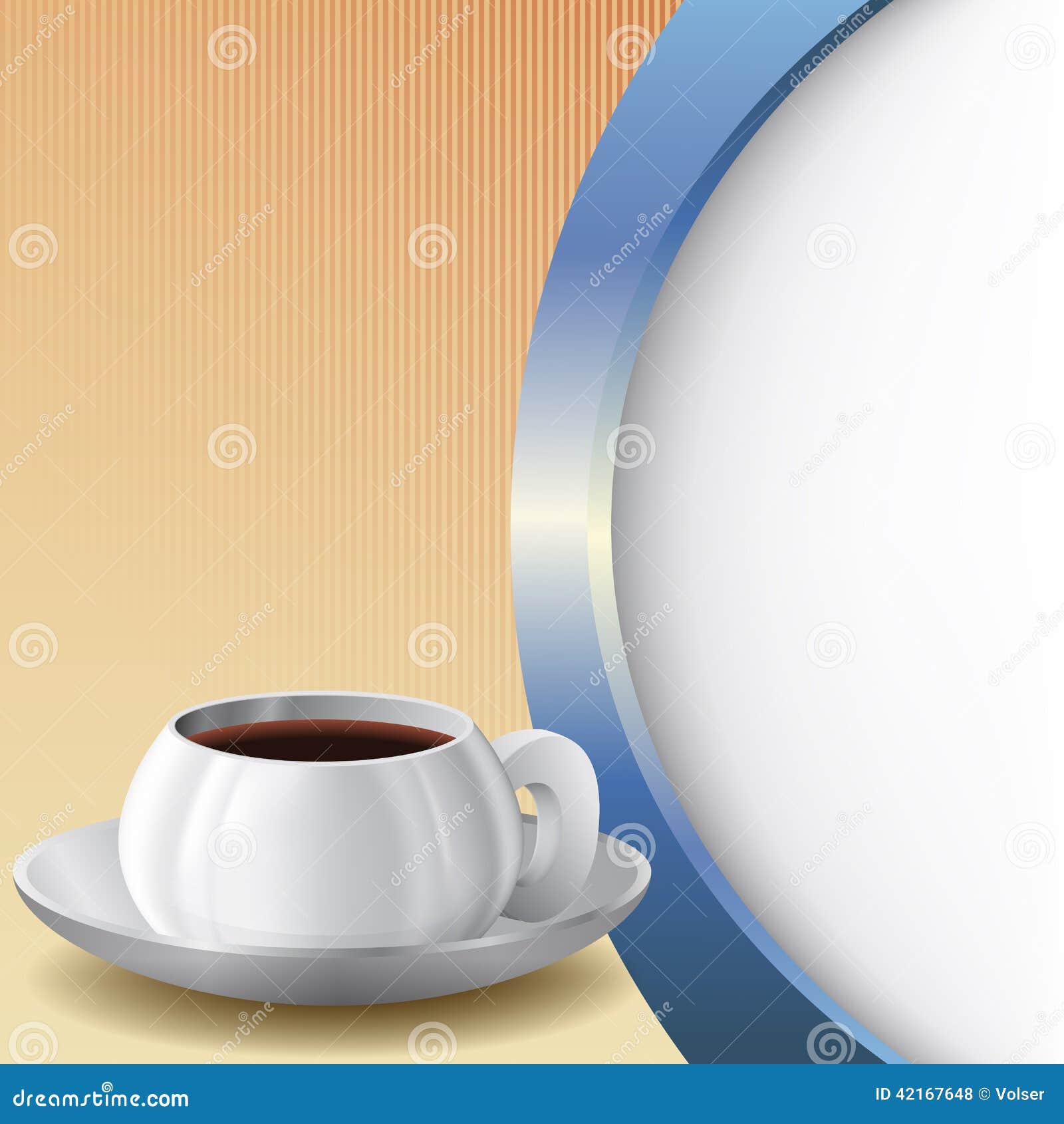 Background with Cup of Coffee Stock Vector - Illustration of front ...