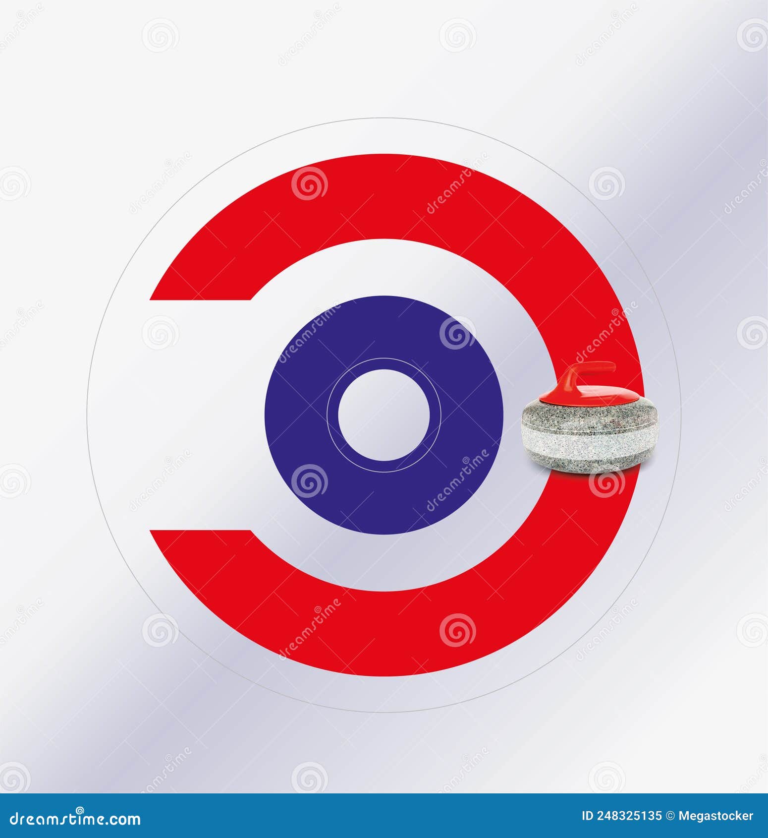 Background with Curling Home Circles Stock Illustration - Illustration ...