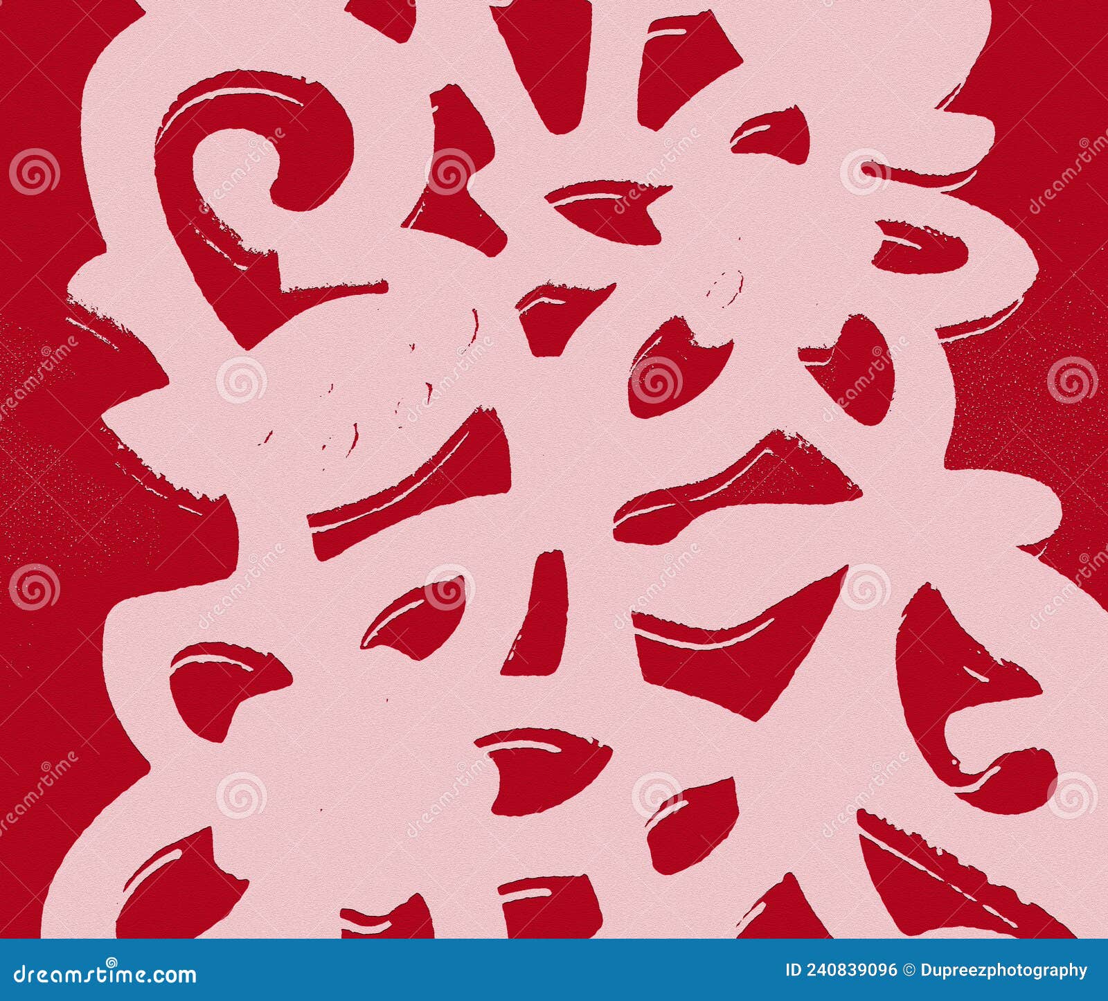Background Cut-out Pattern in Red and Pink Stock Illustration ...