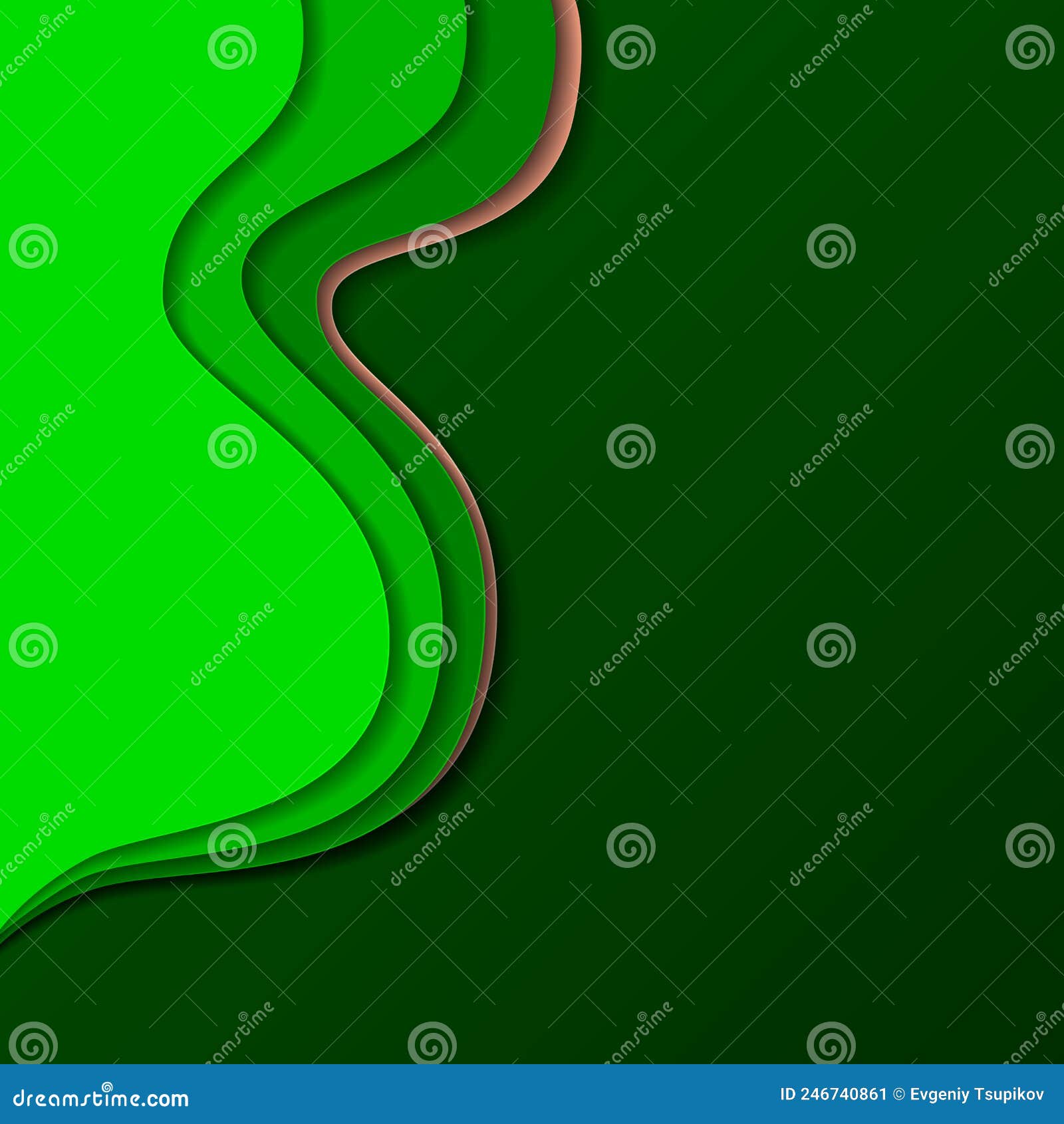 Background of Cut Paper in Green Shades. Stock Vector - Illustration of ...