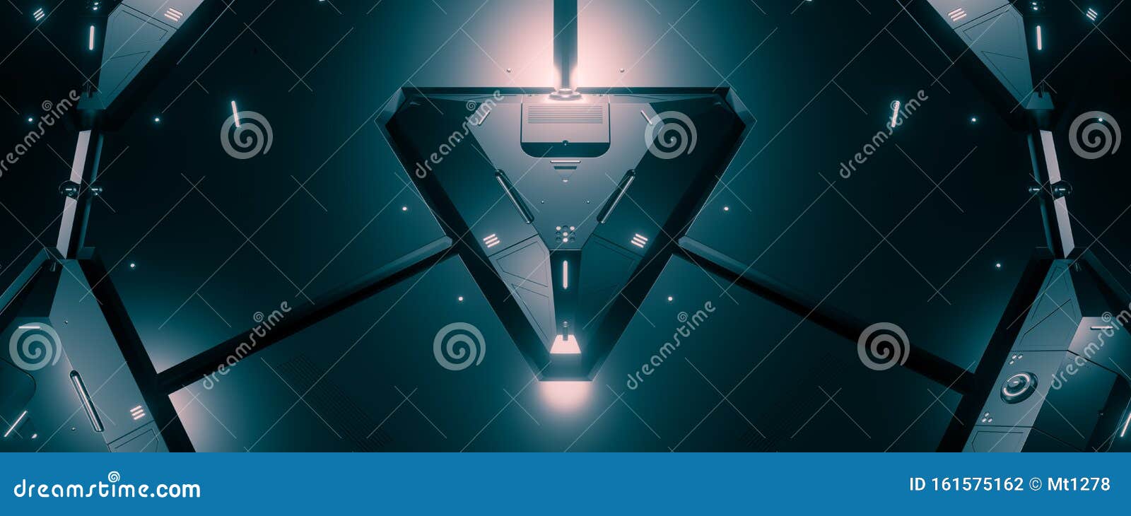 Abstract Concept of Sci-fi Block Triangle Stock Illustration ...