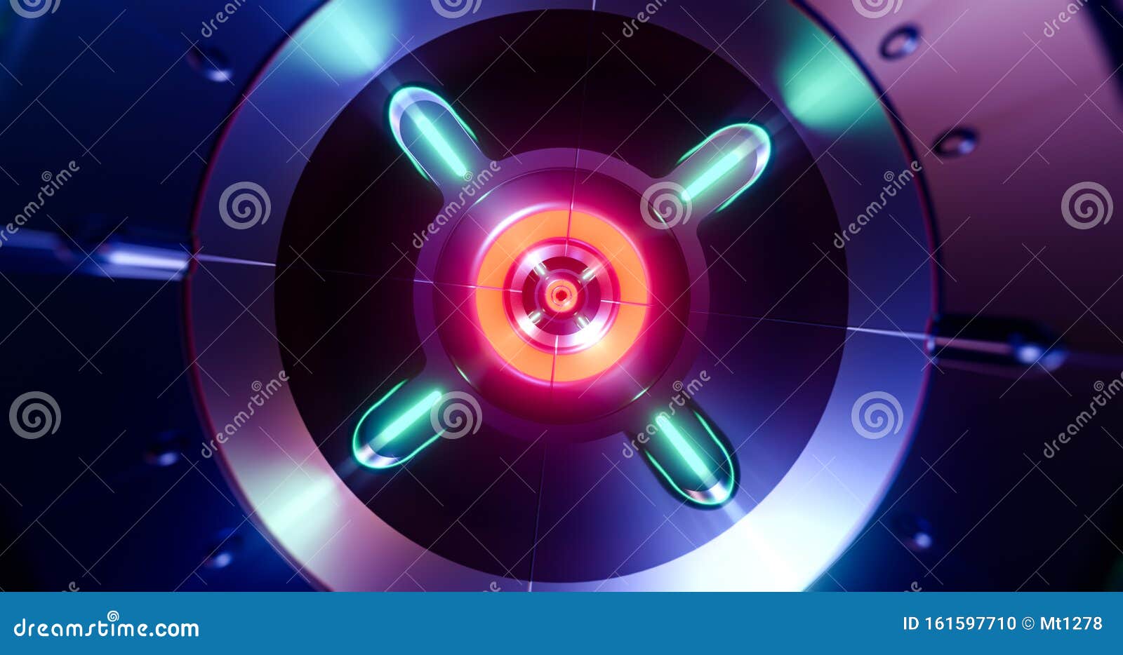 Abstract Concept of Sci-fi Sphere Cyborg Robot Stock Illustration ...
