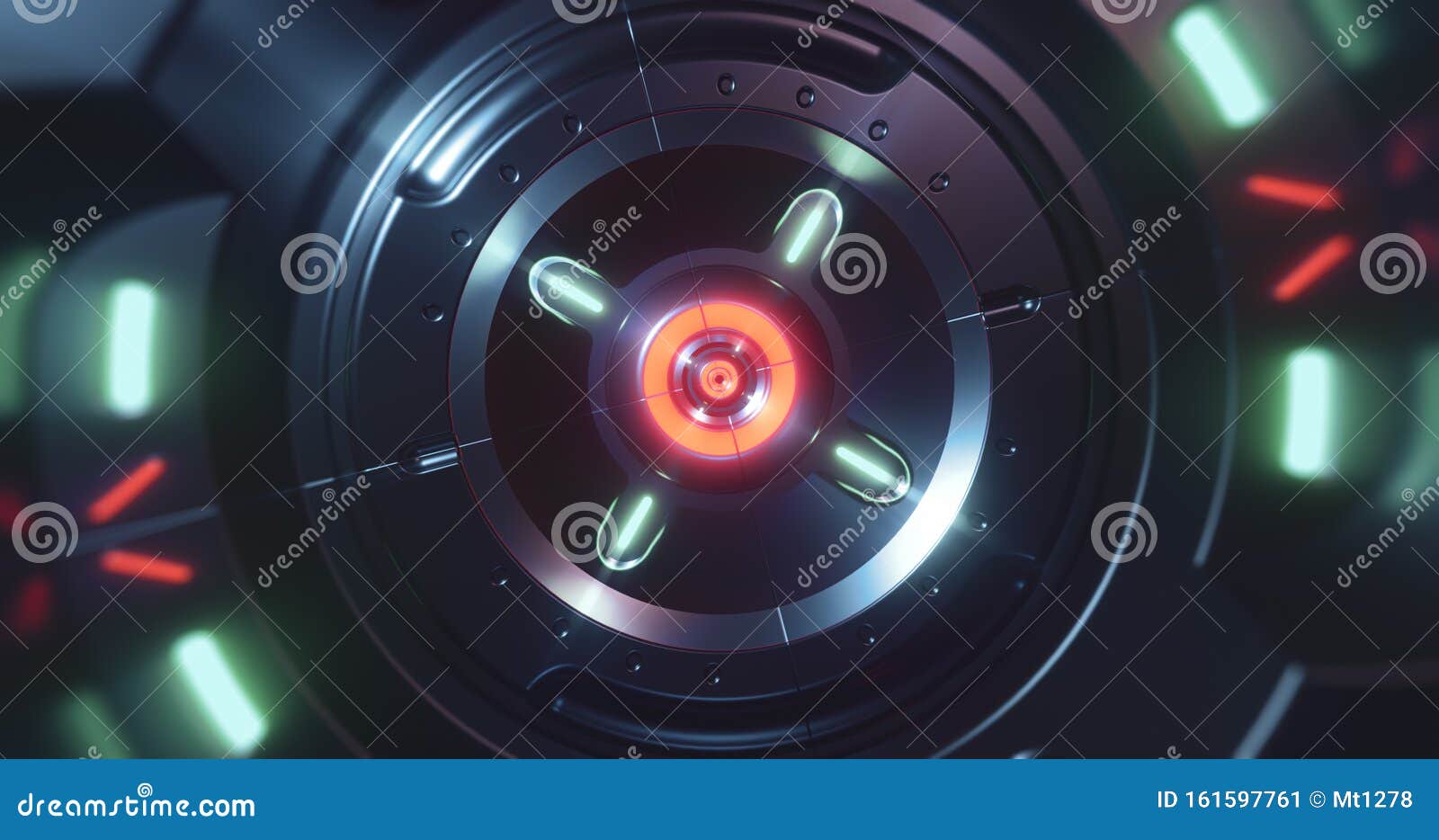 Abstract Concept of Sci-fi Sphere Cyborg Robot Stock Illustration ...