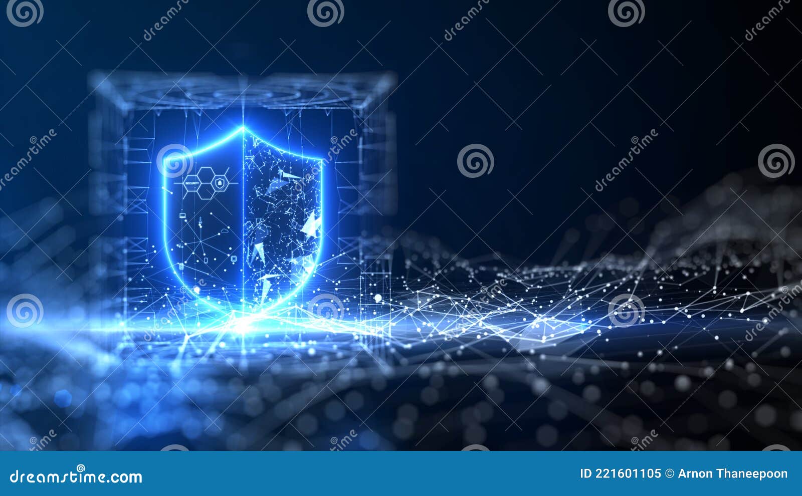 Background Cyber Security Technology Stock Illustration - Illustration ...