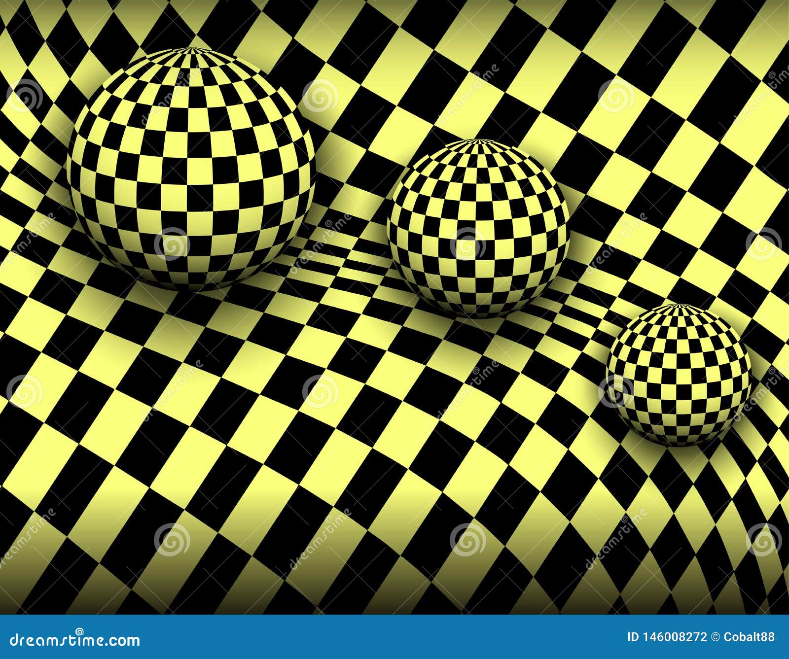 Background 3d, Checkered Spheres Stock Vector - Illustration of ...