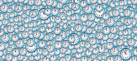 Background 3D Illustration of Many Clock Stock Image - Image of tact ...