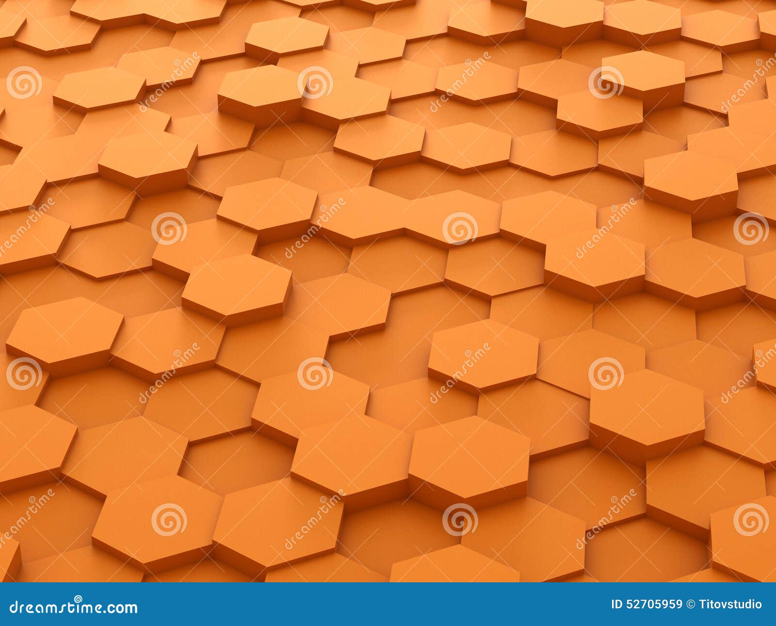 Background of 3d Orange Hexagon Blocks Stock Illustration ...