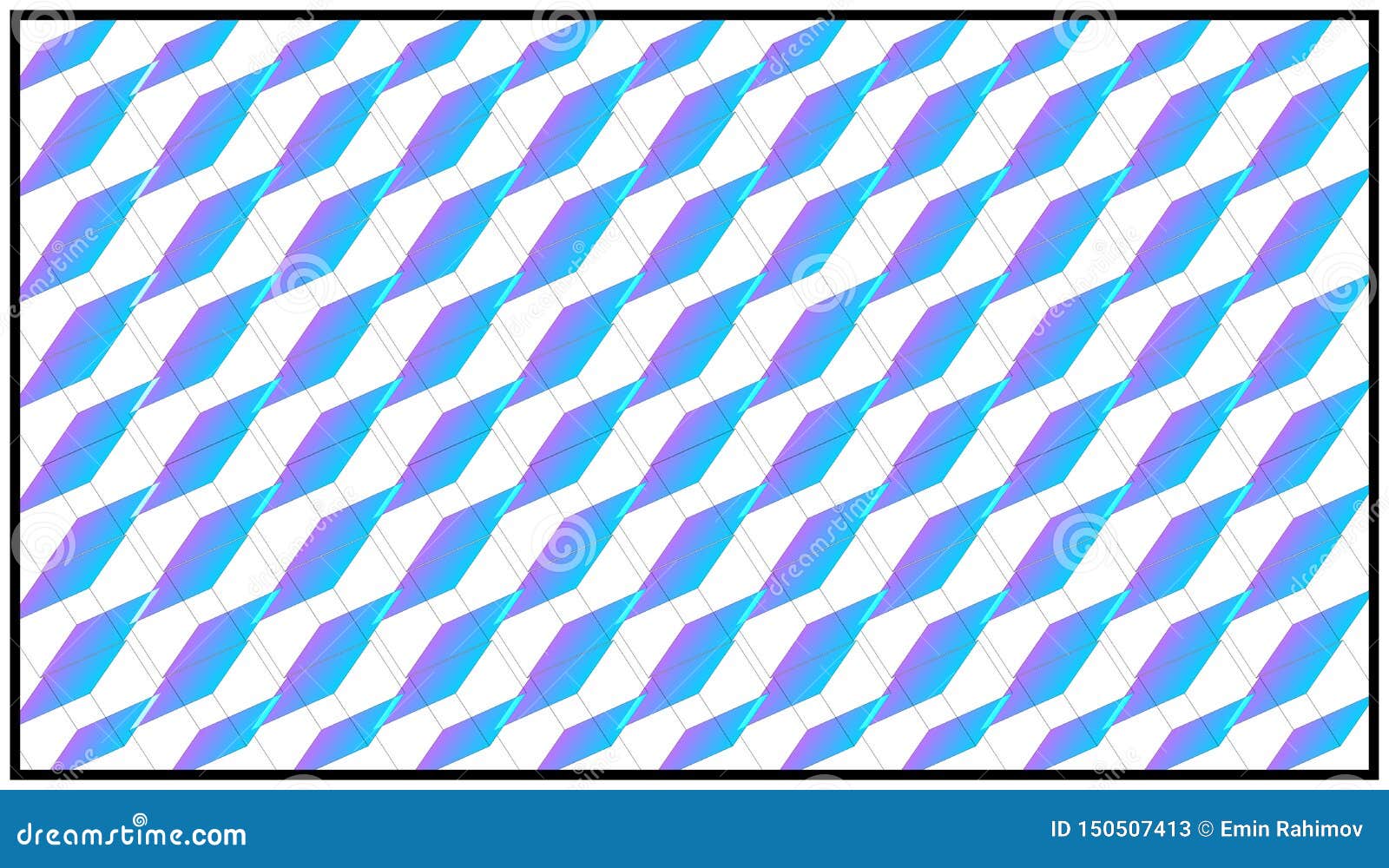 Background 3d with Rhombus Blue Color - Vector Illustration Stock ...