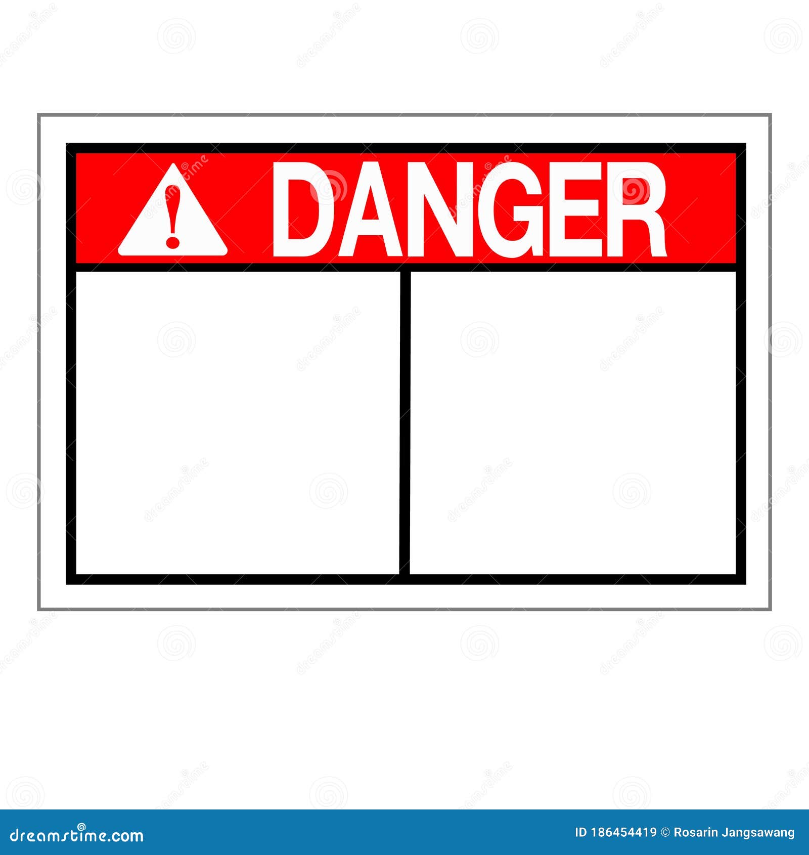 Background Danger Blank Symbol Sign,Vector Illustration, Isolate on ...