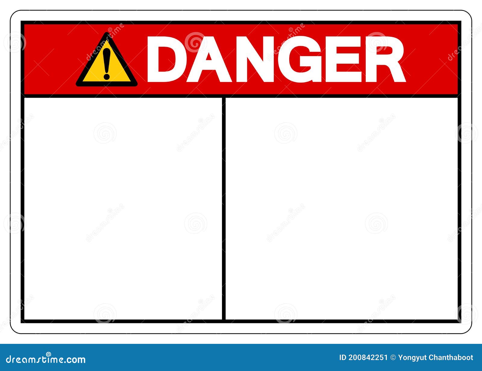Background Danger Blank Symbol Sign,Vector Illustration, Isolate on ...