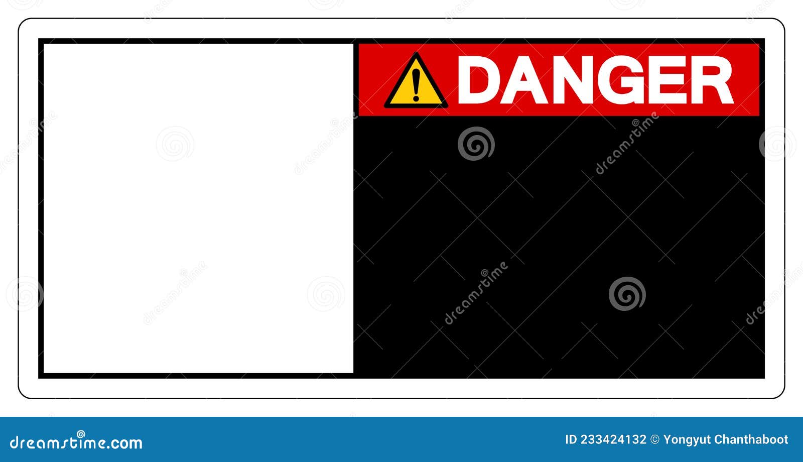 Background Danger Blank Symbol Sign,Vector Illustration, Isolate on ...