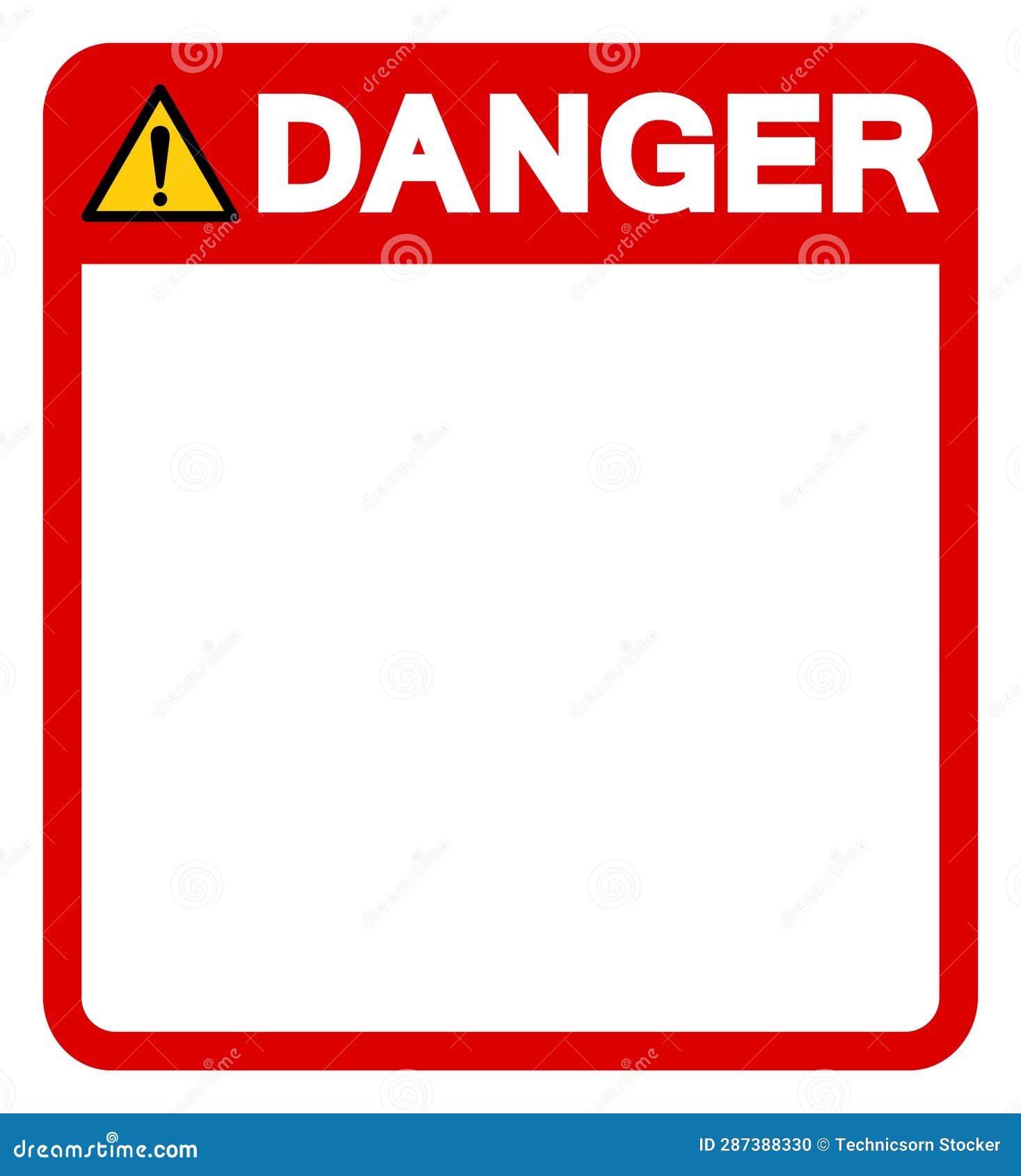 Danger Blank Sign Cartoon Vector | CartoonDealer.com #17233603