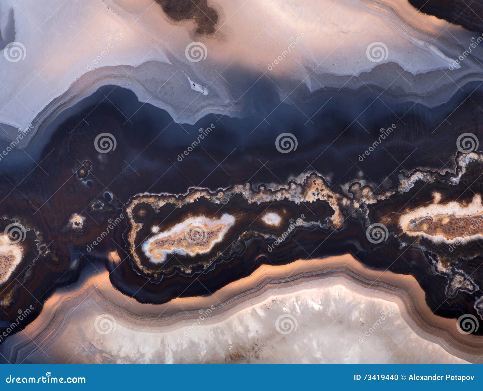 Background of Dark Agate Structure Stock Photo - Image of pattern, grey ...