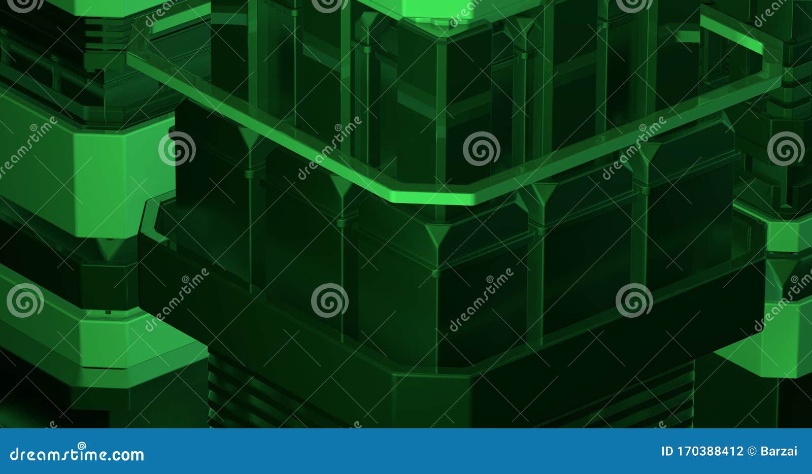 Background with Dark Green Blocks Making Patterns. Stock Illustration ...