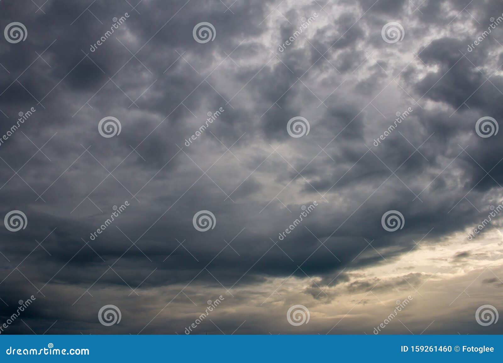 Background of Dark Ominous Grey Storm Clouds. Dramatic Sky Stock Photo ...