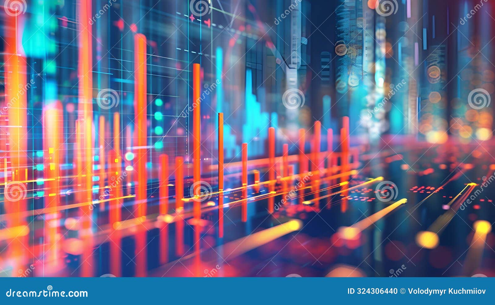 Background for Data Analysis in Vector Illustration Style Stock ...