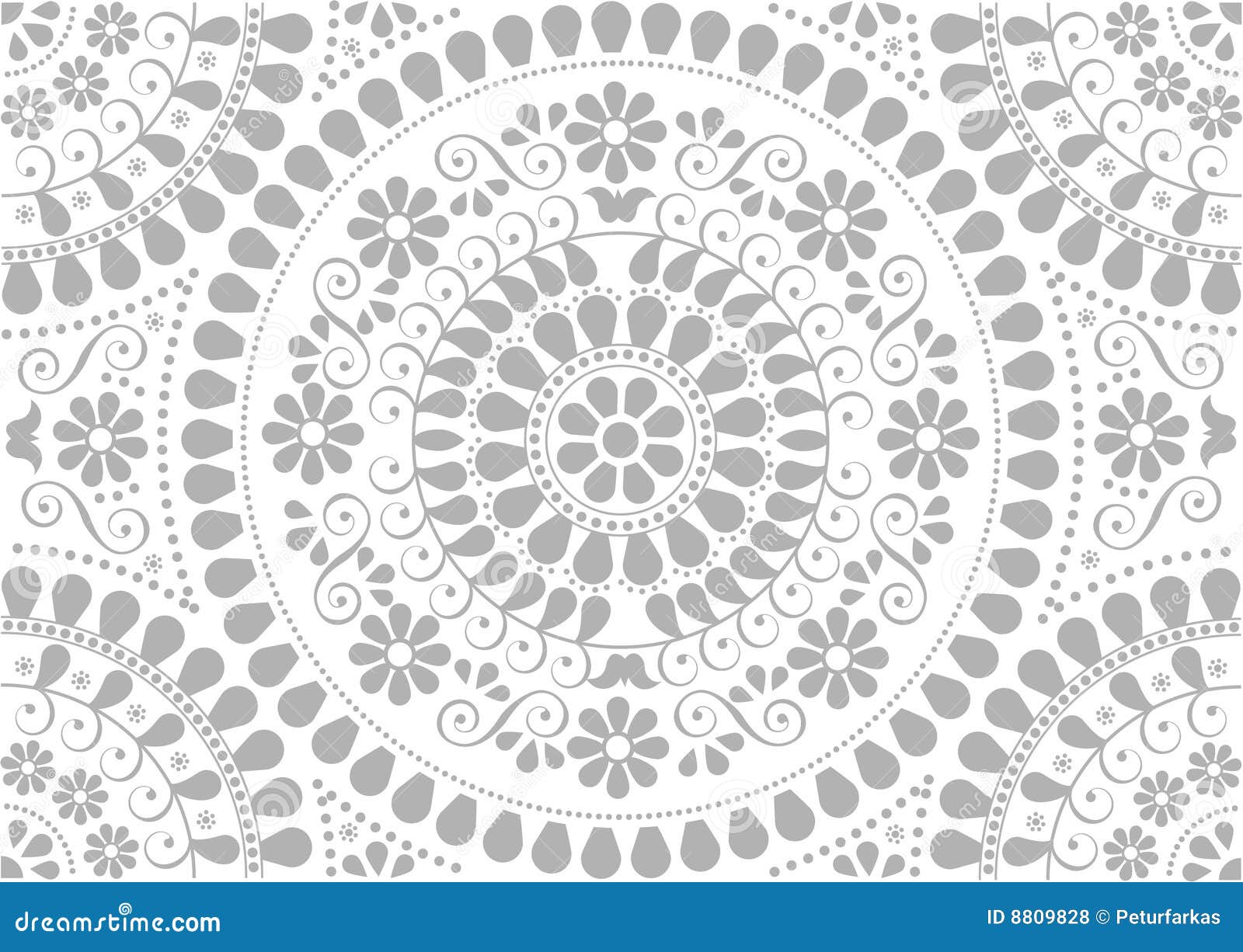 Background with Decorative Gray Folk Motives Stock Vector ...